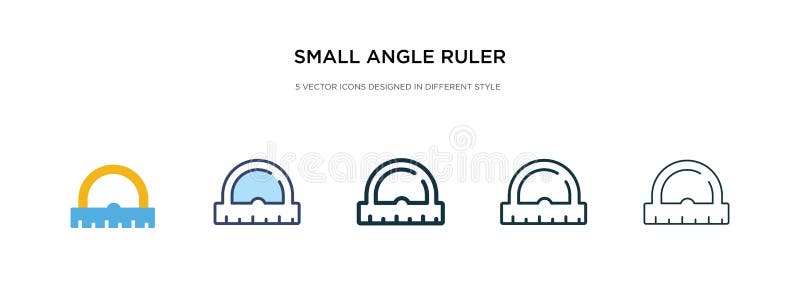 Small Angle Ruler Icon in Different Style Vector Illustration. Two ...