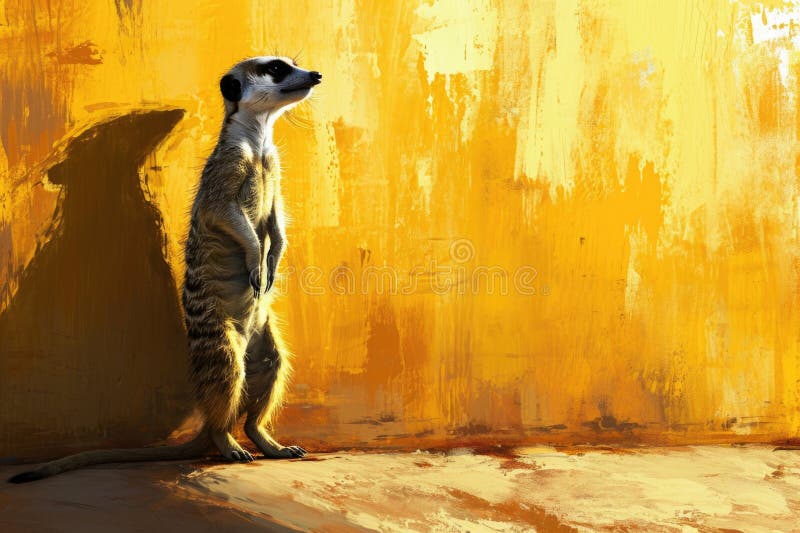 A Small Animal, Possibly a Mouse, Stands in Front of a Wall Stock Photo ...