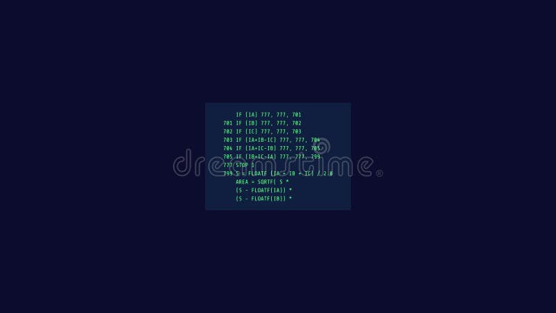Small Animated Block with Scrolling Abstract Code. Stock Footage ...