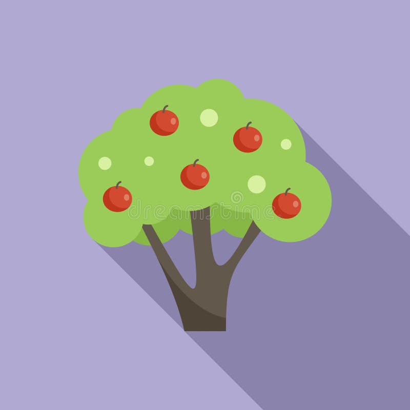 Small Apple Tree Icon Flat Vector. Farm Harvest Stock Vector ...