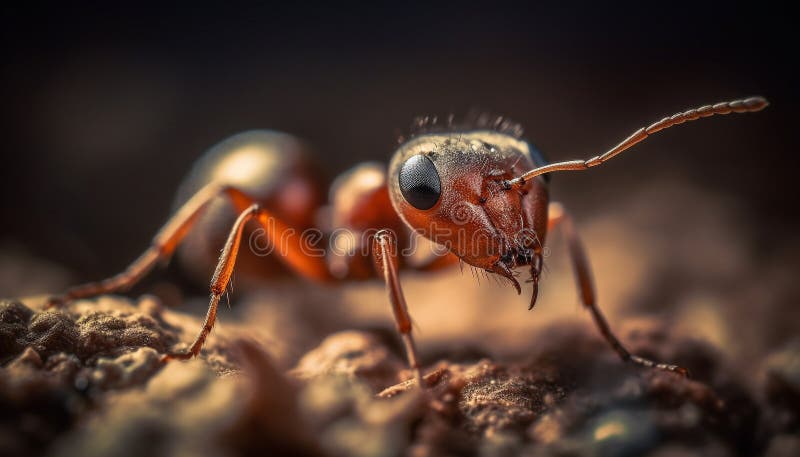 Small Arthropod Colony Working on Yellow Leaf Generated by AI Stock ...