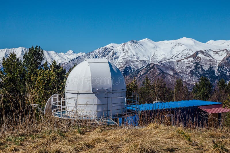 Small Astronomical Observatory with Telescope in Caucasian Mountains at ... Small Astronomical Observatory with Telescope in Caucasian Mountains at ...