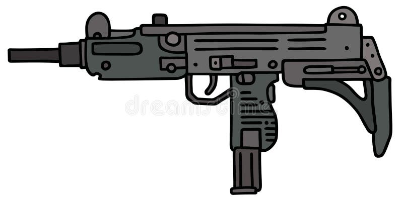 Small automatic gun stock vector. Illustration of firearm - 60243798