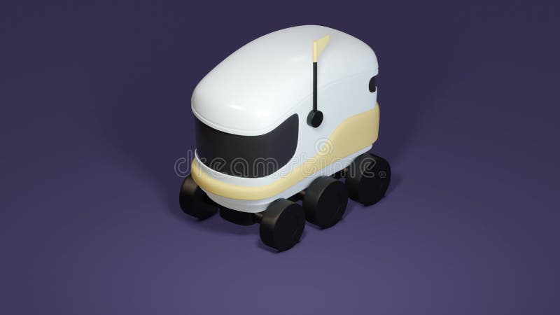 Small Autonomous Delivery Robot. Abstract Loop Animation Stock Video ...