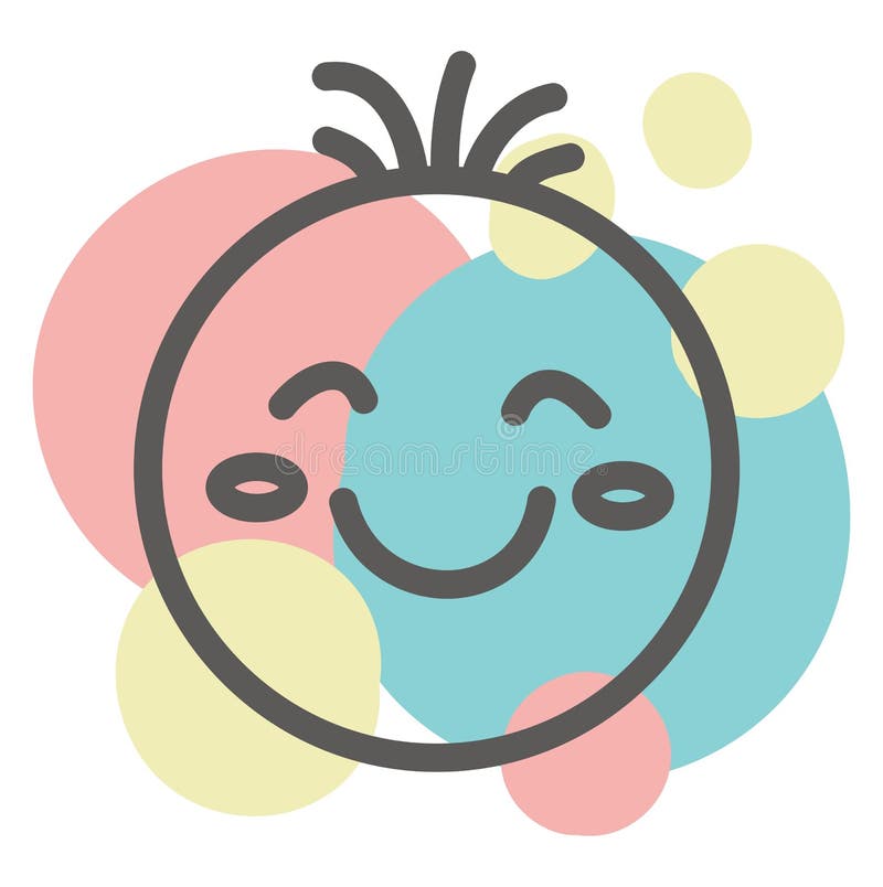 Small baby boy, icon stock vector. Illustration of card - 261073763