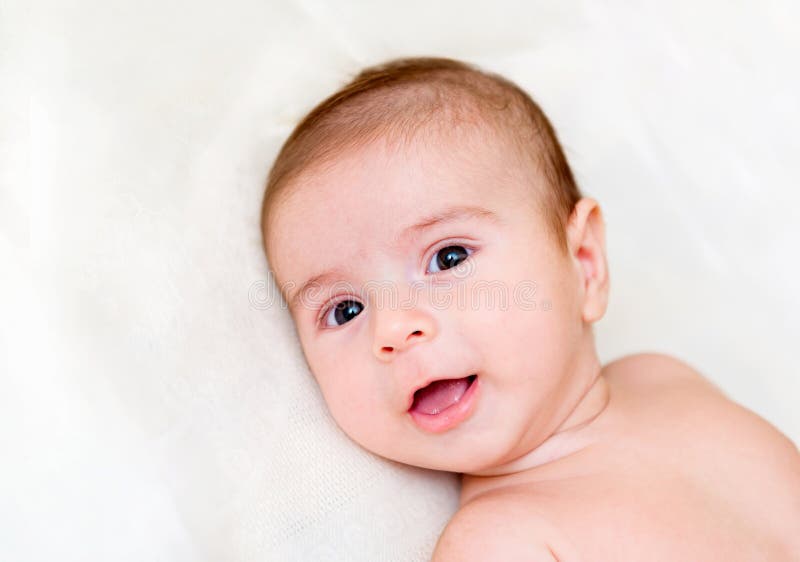 Small Baby in Childhood Concept Stock Photo - Image of little, lying ...