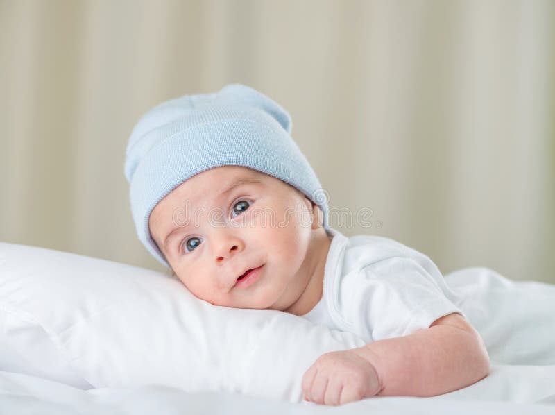 Small Baby in Childhood Concept Stock Image - Image of looking ...
