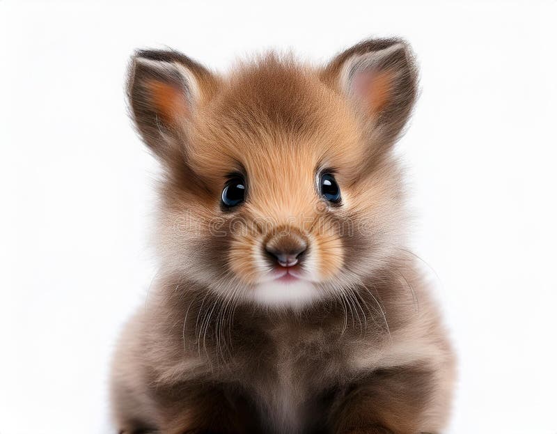 Adorable Fluffy Fox stock illustration. Illustration of playful - 336895684