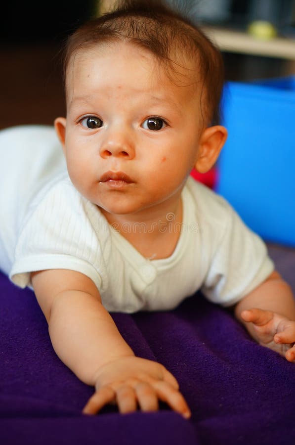Small baby stock photo. Image of indoor, blanket, baby - 43436372