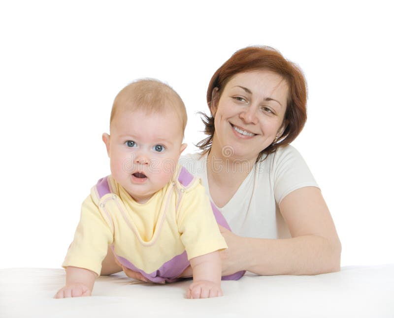 Small baby with mother stock image. Image of family, baby - 4915827