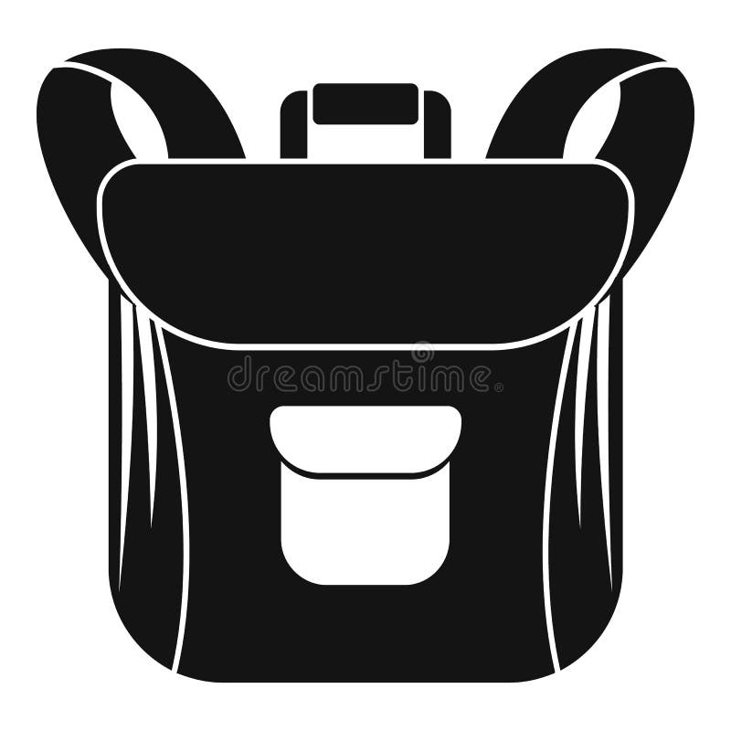 Small Backpack Icon, Simple Style Stock Vector - Illustration of ...