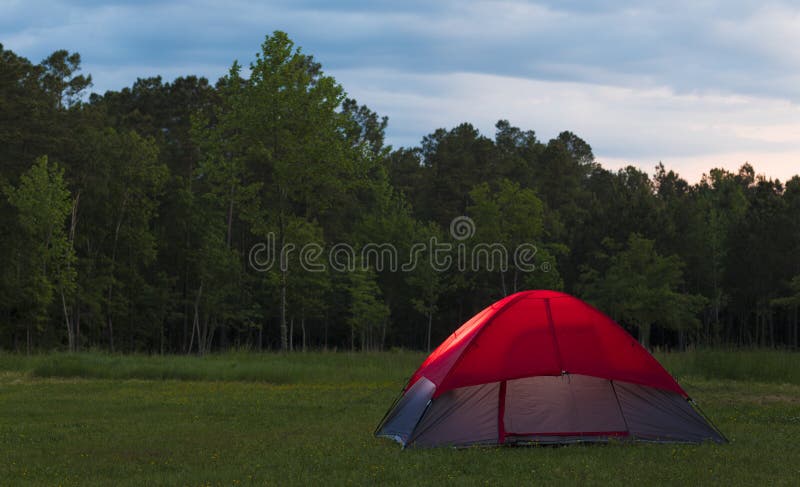 Backpacking Campsite at Dusk Stock Image - Image of dusk, grey: 122985423