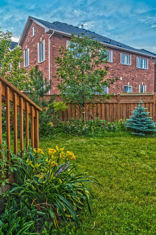 Small backyard stock photo. Image of outdoor, landscape - 242708470