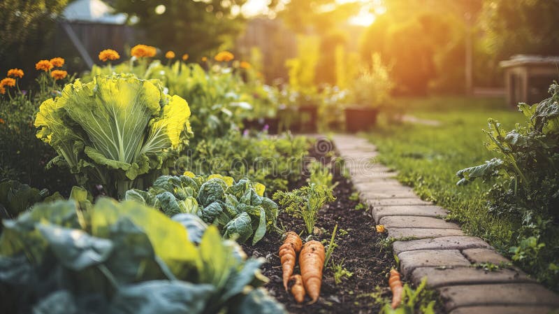 Small Backyard Vegetable Patch with Cabbage, Beets, and Carrots ...