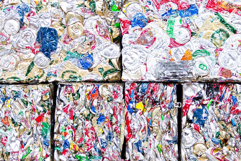 Small Bales of Compacted Cans Editorial Photography - Image of dump ...