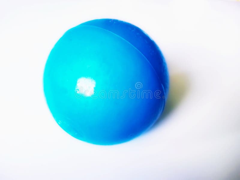 Small Blue Ball Isolated in White Background Stock Photo - Image of ...