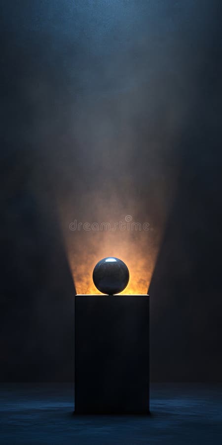 A Small Ball is Lit Up by a Light Stock Illustration - Illustration of ...