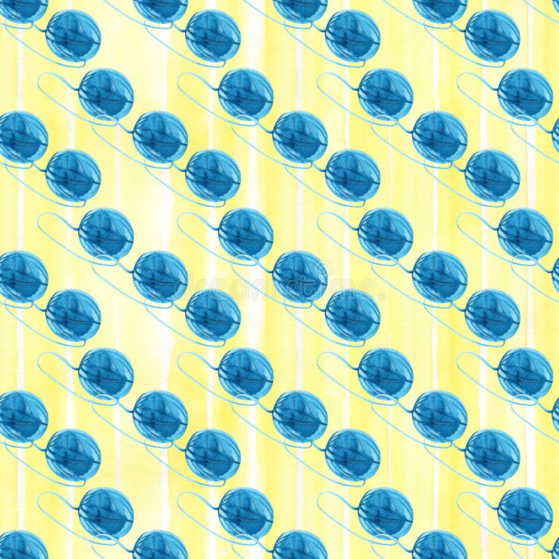 Small Ball Seamless Pattern with Watercolor on White Background for ...