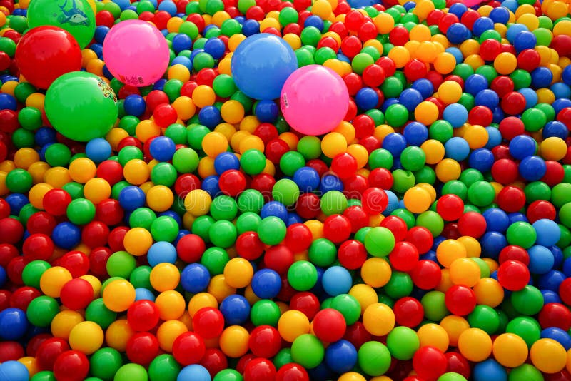 Small Balls of Different Colors on the Playground Stock Image - Image ...