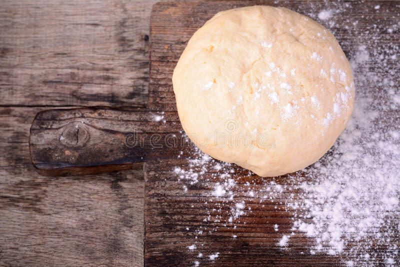 Small Balls of Fresh Homemade Dough on Floured Stock Image - Image of ...