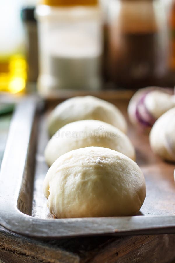 Small Balls Homemade Pizza Dough Stock Photo - Image of italian, grain ...