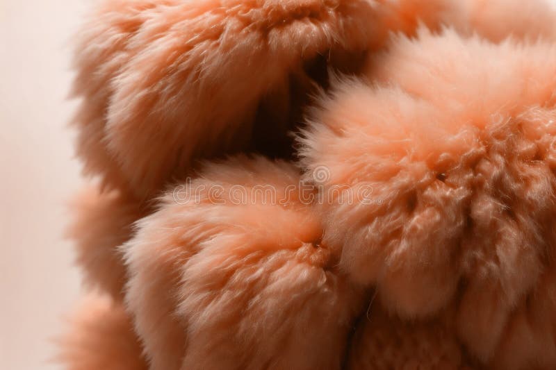 Small Balls of Wool, the Color of Peach Fuzz Stock Illustration ...
