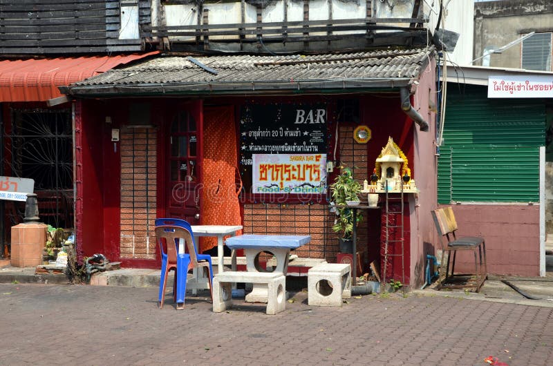 Small bar in Chiang Rai editorial photo. Image of chairs - 39961726