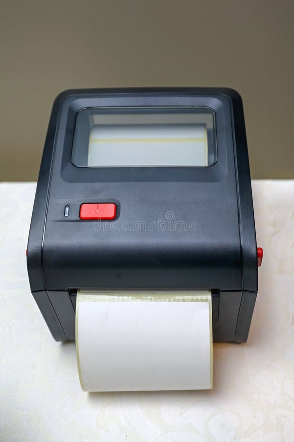 Small Barcode Printer stock image. Image of label, logistic - 139105411