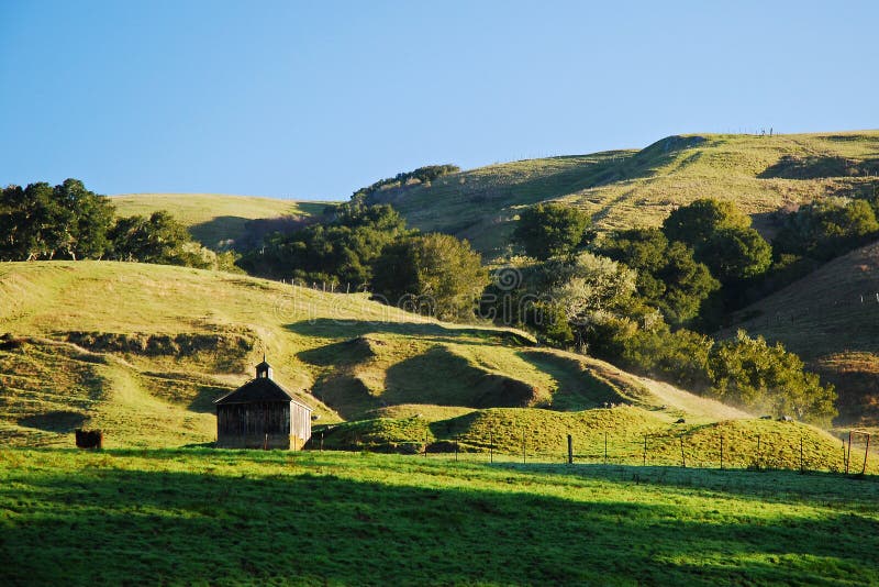 A Small Barn in the Landscape Stock Image - Image of america ...