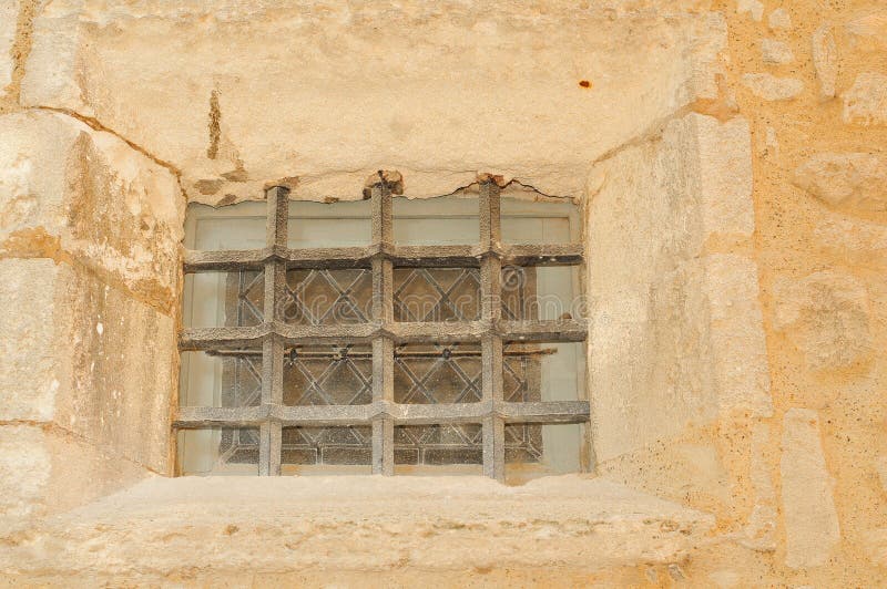 Small, Barred Prison Window Stock Image - Image of window, texture ...