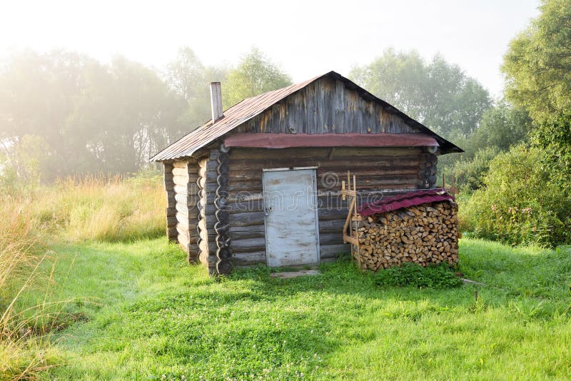 Small Bath House on the Hill at the Early Morning Stock Photo - Image ...