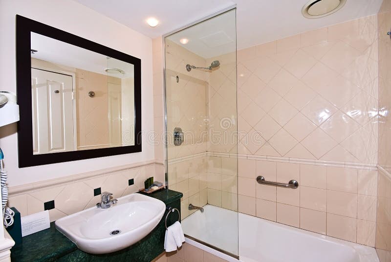 Stunning bathroom stock image. Image of appliance, cabin - 13560215