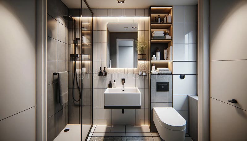 Small Bathroom with a Modern Design Style. the Space, although Compact ...