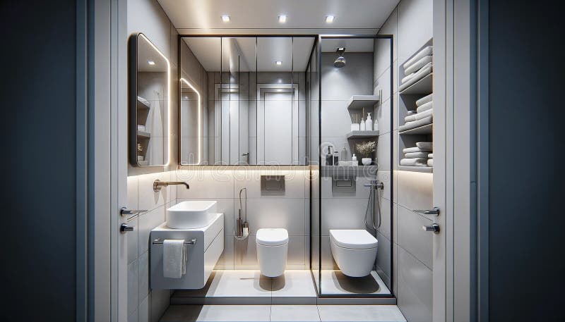 Small Bathroom with a Modern Design Style. the Space, although Compact ...