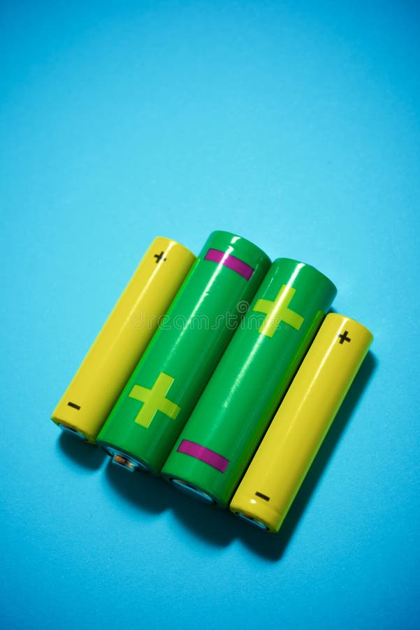 Small batteries close-up stock image. Image of chemical - 199089019