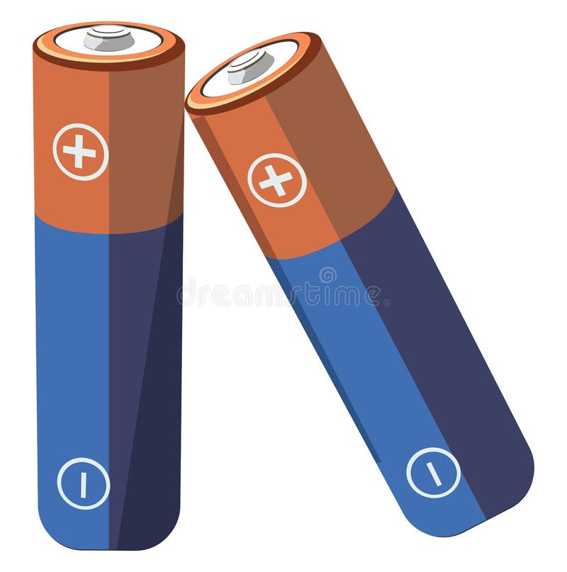 Small batteries, icon stock vector. Illustration of small - 261374414