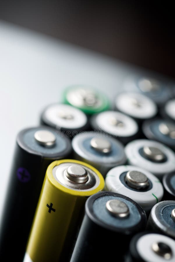 Small batteries view stock photo. Image of electric - 140410976