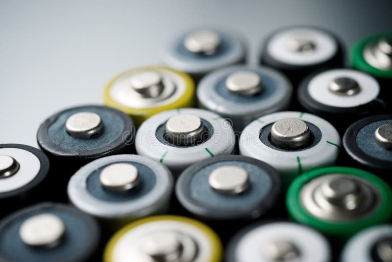 Small batteries view stock photo. Image of electricity - 146837044