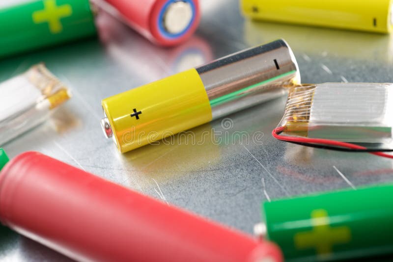 Small batteries view stock photo. Image of battery, current - 164879636