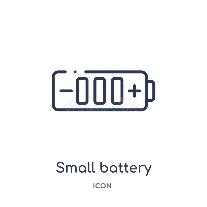Small Battery with Medium Charge Icon from Technology Outline ...
