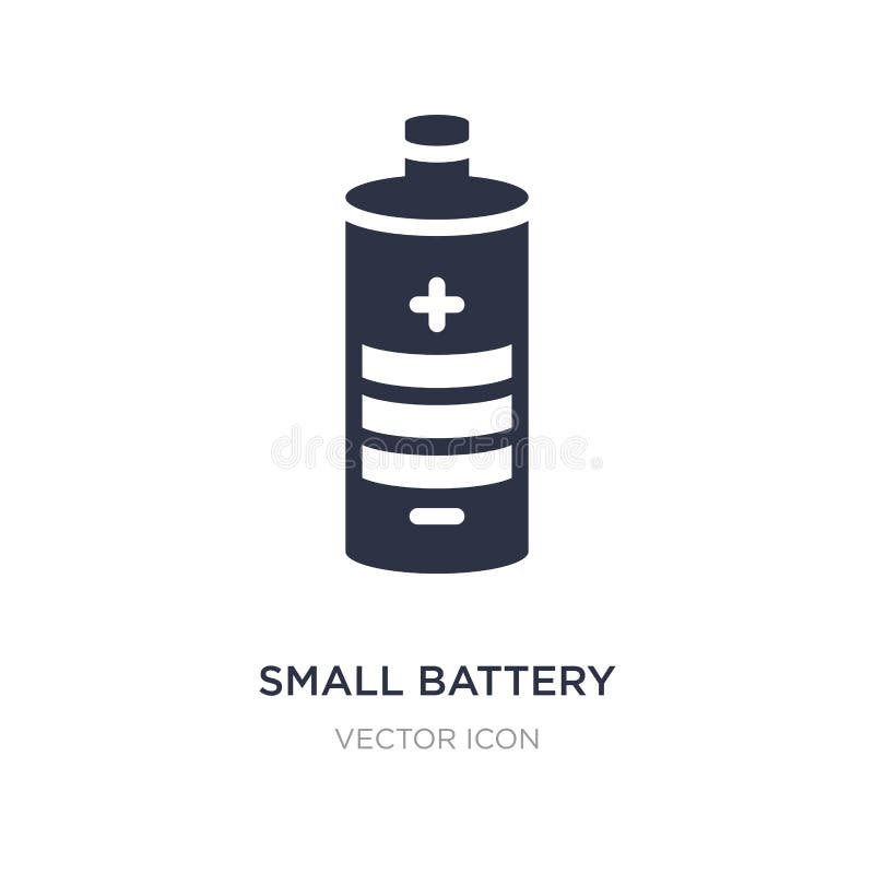 Small Battery with Medium Charge Icon on White Background. Simple ...