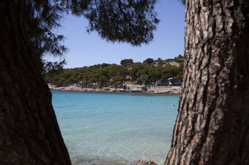 Small Bay on the Adriatic Sea, Croatia Stock Image - Image of ...