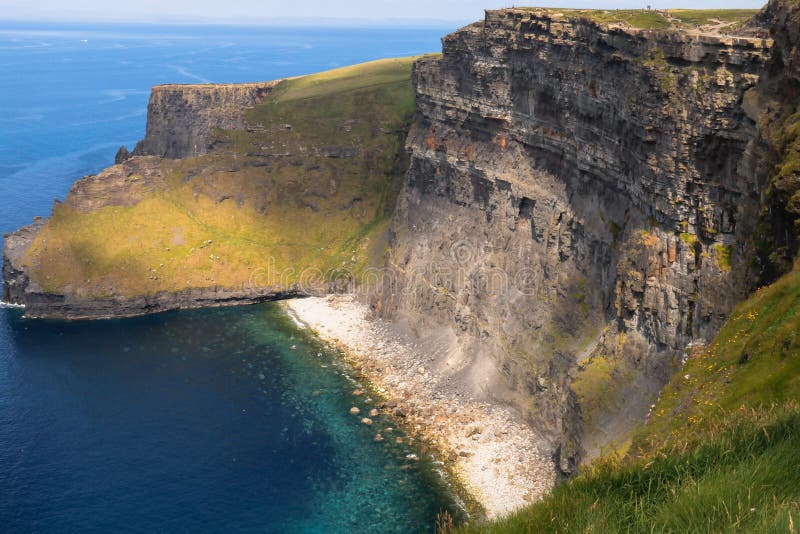 A Small Beach in the Cliffs of Moher Stock Image - Image of europe ...