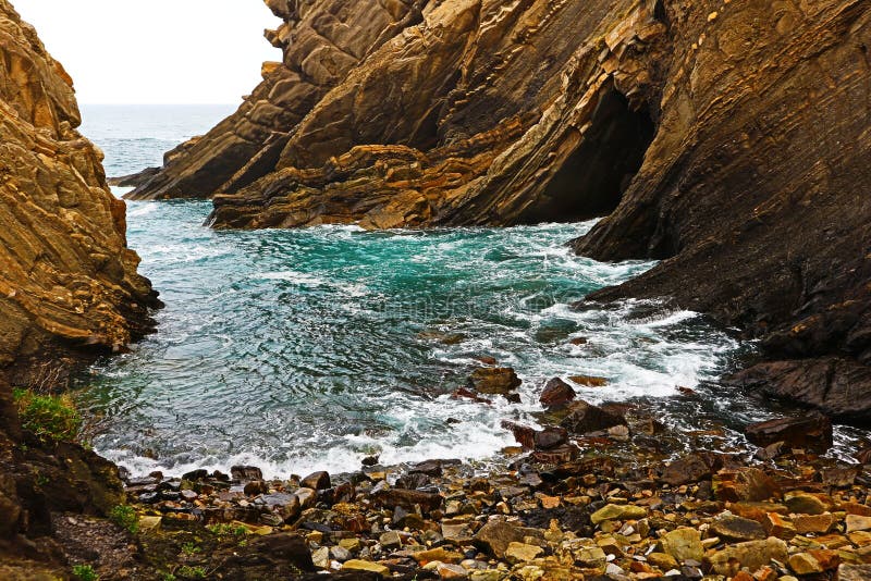 Small Beach Cliffs Ribadesella Spain Stock Photos - Free & Royalty-Free ...