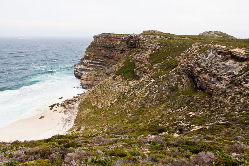 Small Beach between Steep Rocks Stock Image - Image of shoreline, waves ...