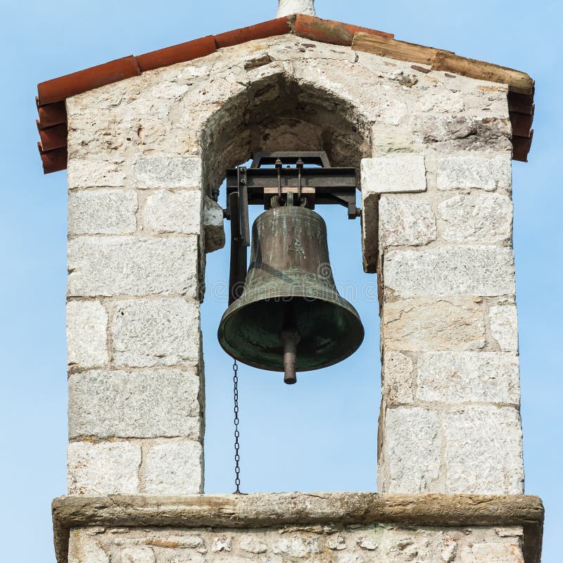 Small bell tower stock photo. Image of copy, little, stone - 58896584