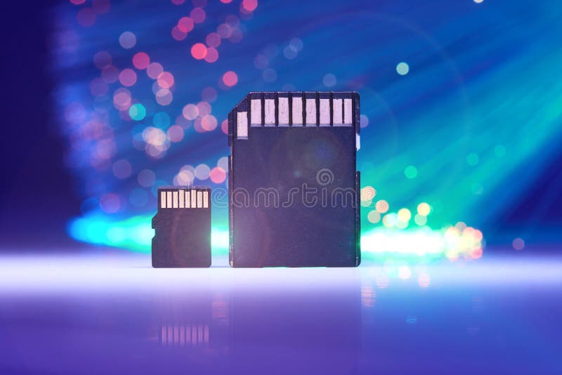 Small and Big Memory Card stock image. Image of device - 97459421