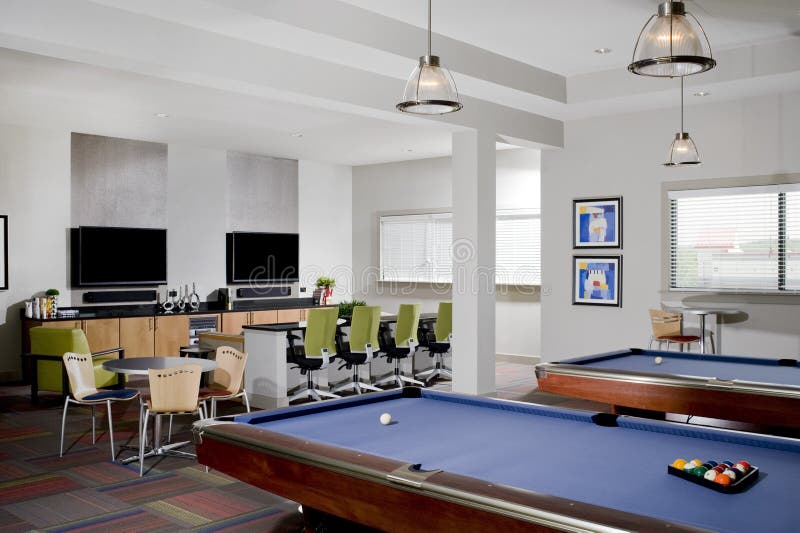 Small Billiards room stock photo. Image of pool, loft - 32123714