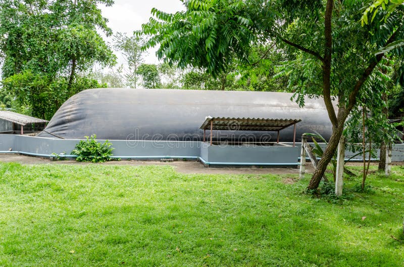 Small Biogas Plant in Thailand Stock Photo - Image of biogas, digester ...
