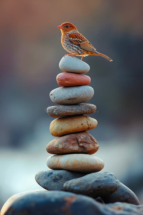 Pile of Rocks Sitting on Top of River Next To Forest. Generative AI ...